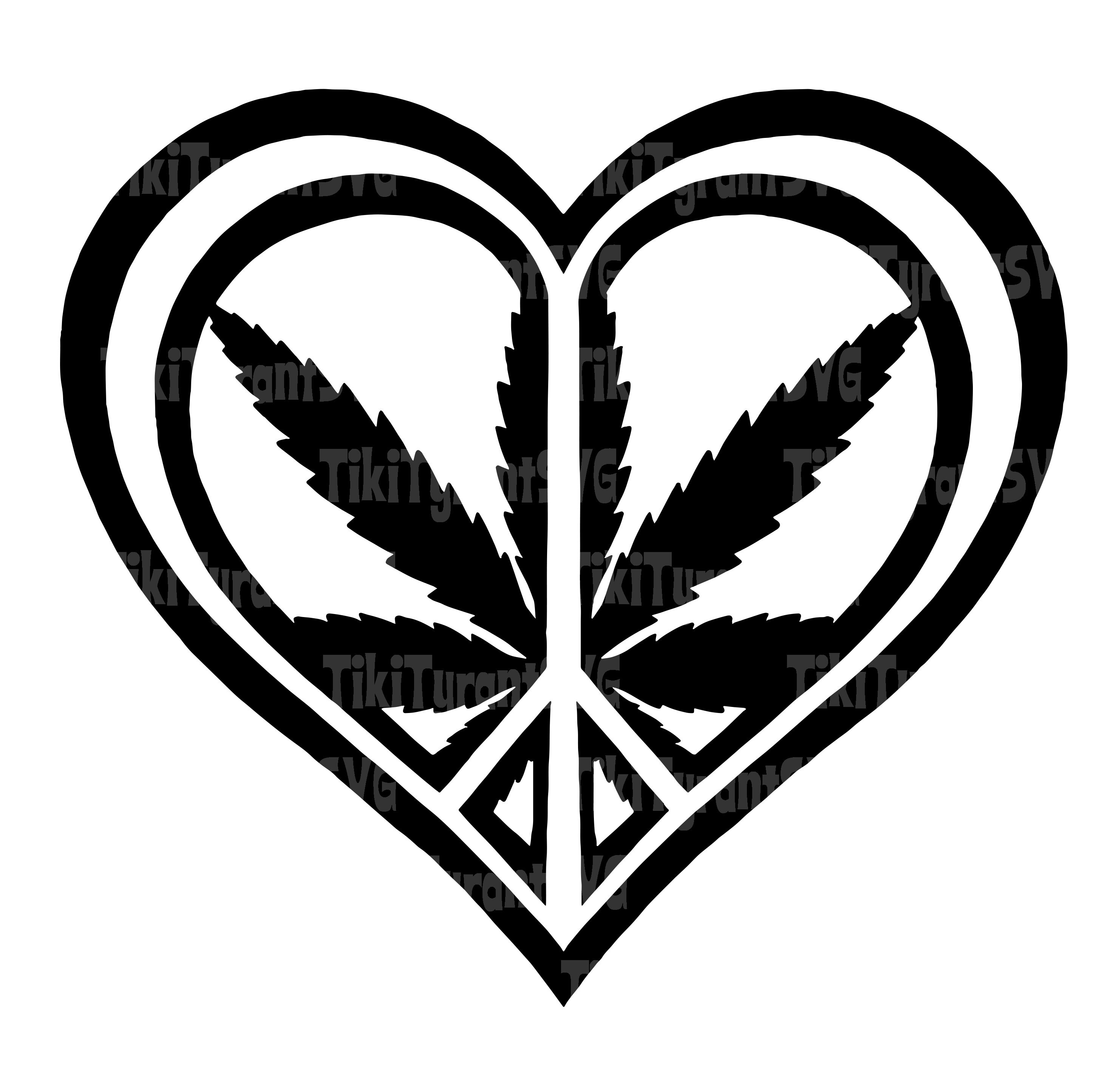 Peace Love Weed Symbol SVG Weed Leaf SVG Pot Leaf SVG - Etsy UK
