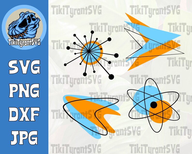 Mid-century Modern Design SVG Bundle Atomic Design SVG - Etsy