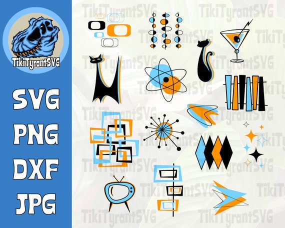 Mid-century Modern Design SVG Bundle Atomic Design SVG - Etsy