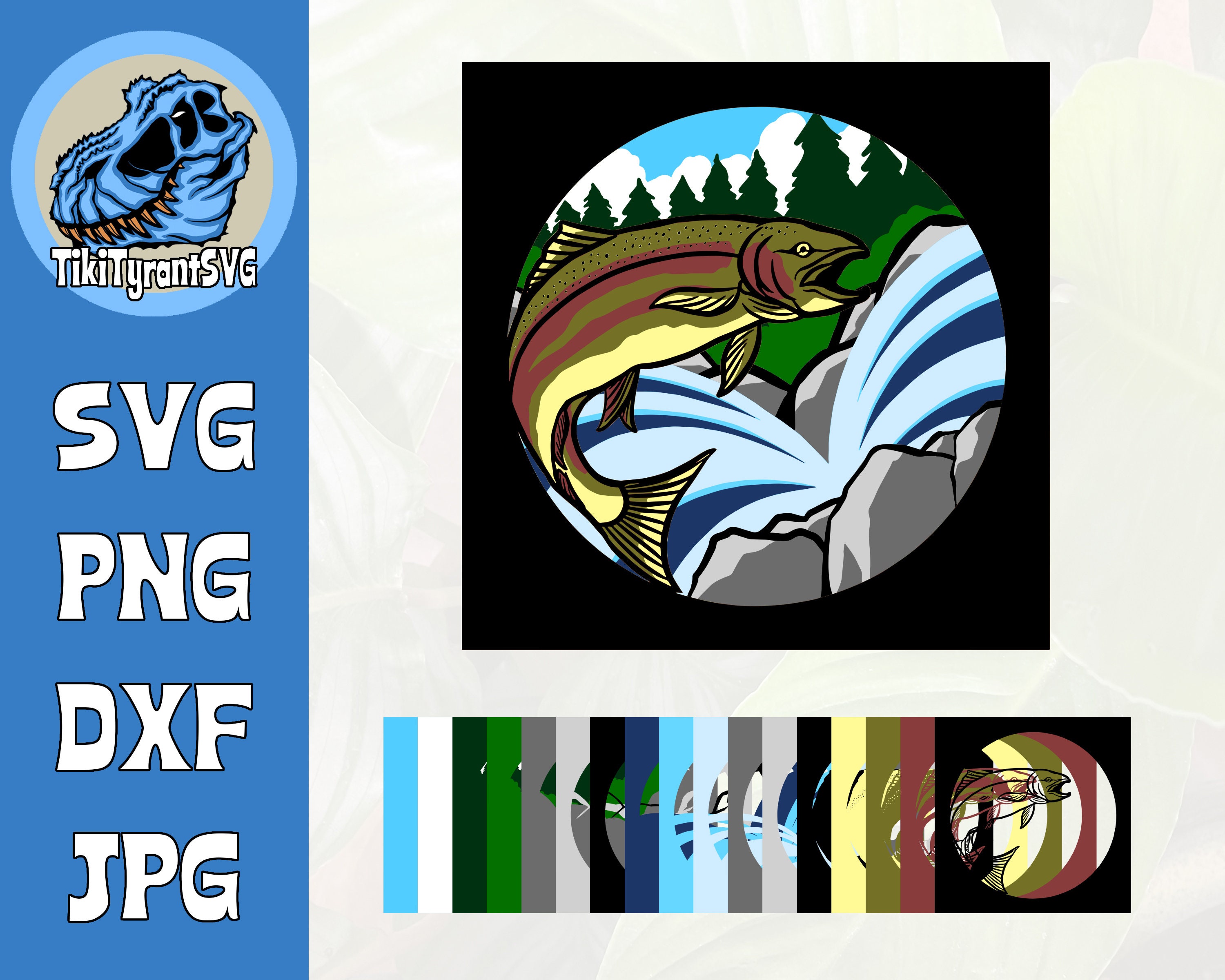 Steelhead Trout SVG Trout Fish SVG File for Cricut Fishing SVG Bundle ...