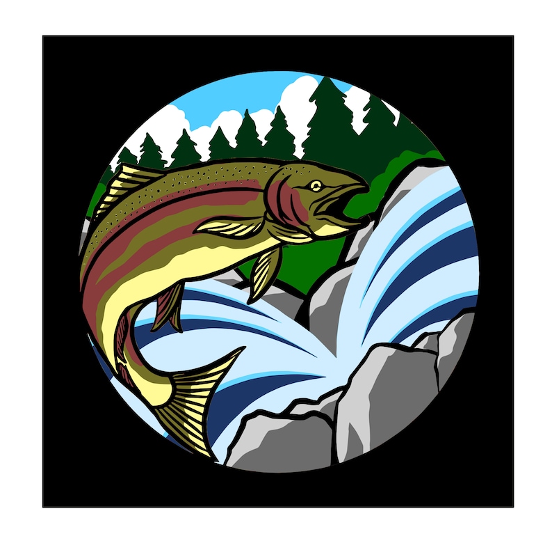 Steelhead Trout SVG Trout Fish SVG File for Cricut Fishing - Etsy Hong Kong