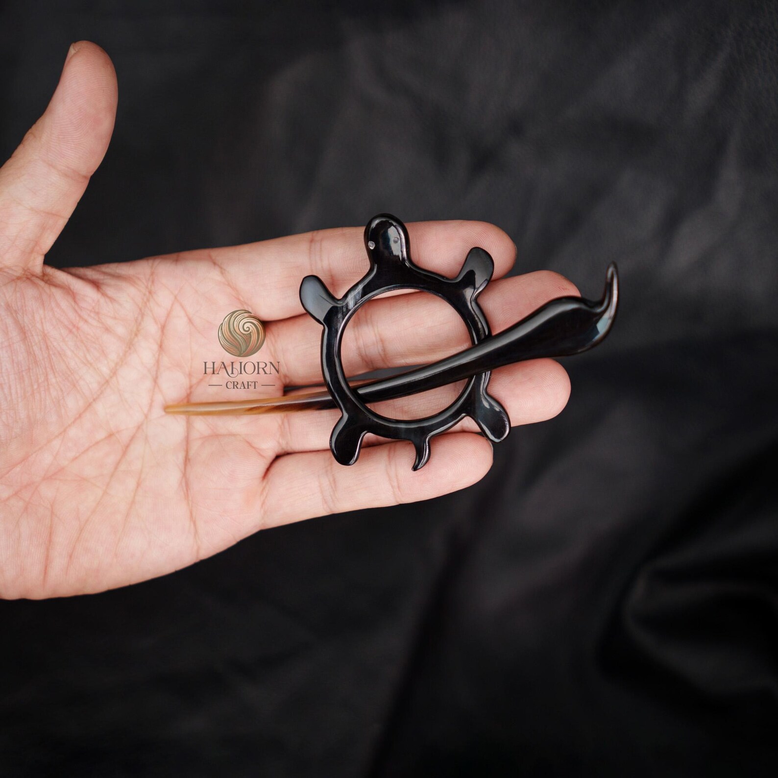 Hahorn - Buffalo Horn Turtle Shawl Pin - Unique Nature Gift - Color ...