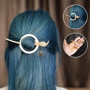 Buffalo Horn Ouroboros Shawl Pin for Women Celtic Knot Inspired Unique ...