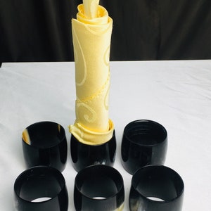 Unique Set 6 Buffalo Horn Napkin Rings Napkin Holders, Table ...