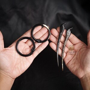 Buffalo Horn Ouroboros Shawl Pin for Women Celtic Knot Inspired Unique ...