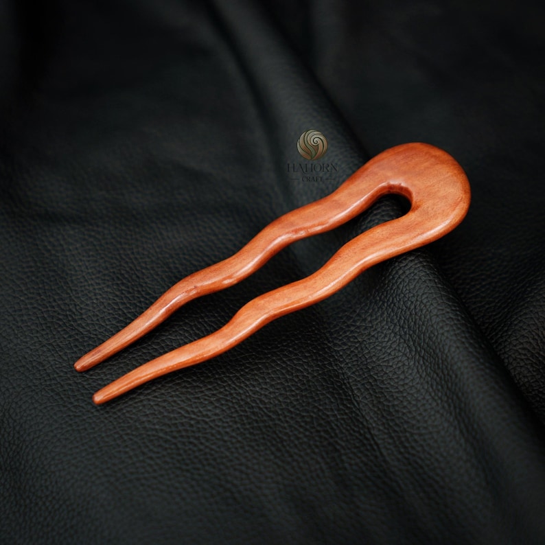 Handmade Wooden Hair Fork - Two Prong Wood Hair Pin - Hahorncraft - Etsy