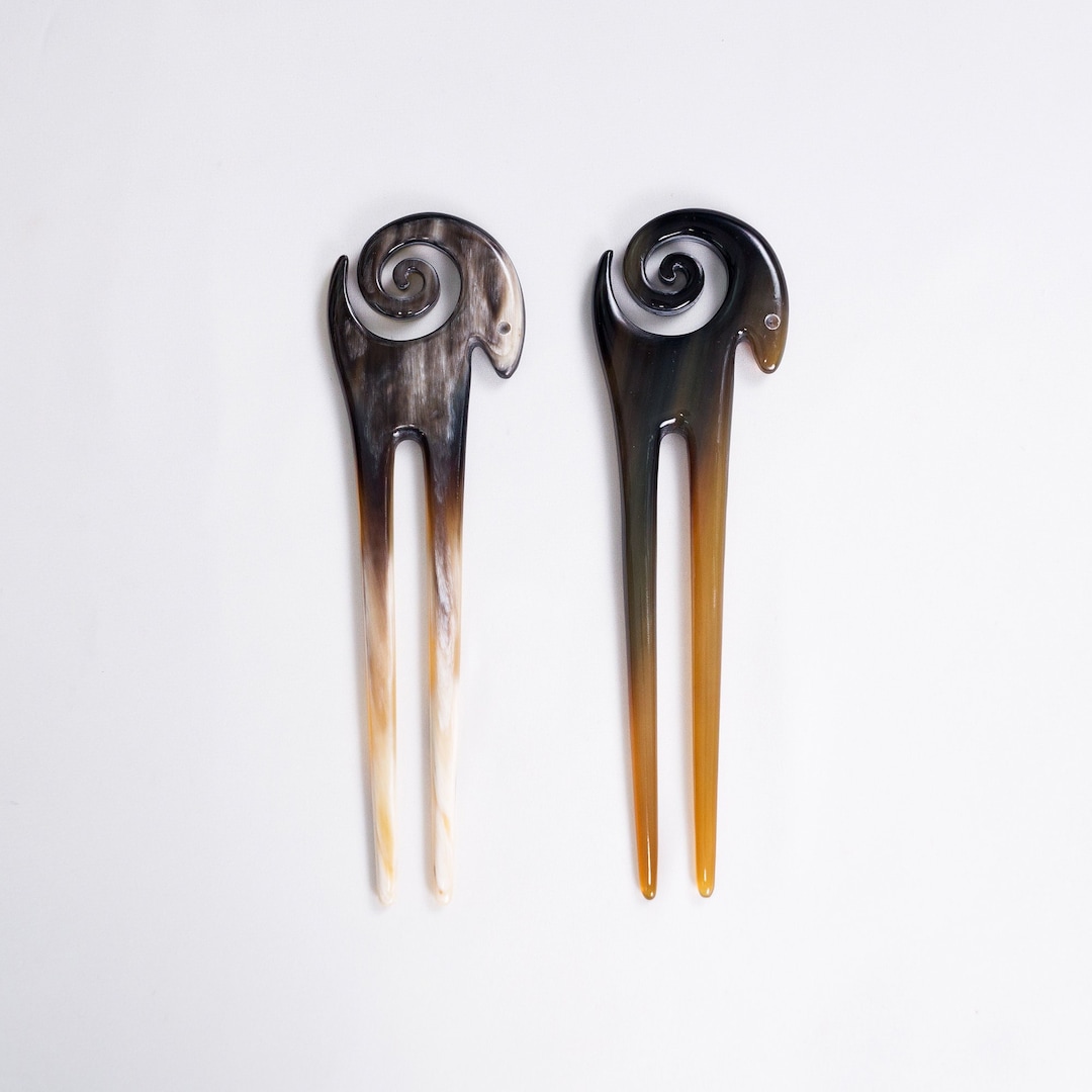 Set 2 Horn Hair Fork for Women Ram Hair Stick for Buns Hair Sticks for ...