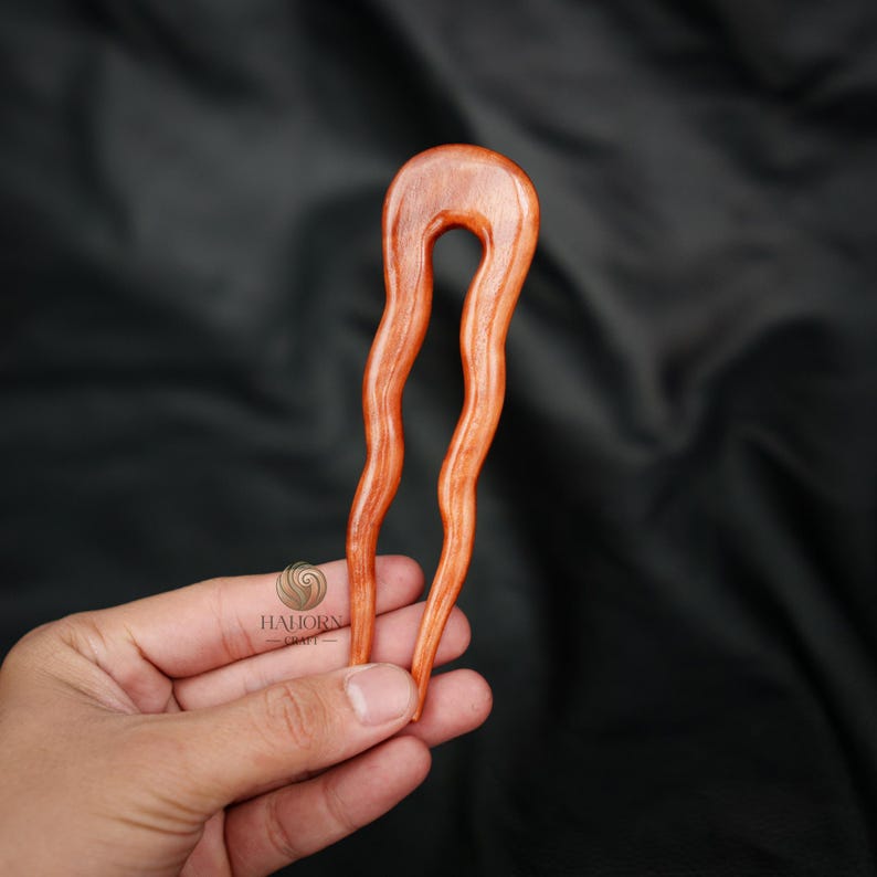 Handmade Wooden Hair Fork - Two Prong Wood Hair Pin - Hahorncraft - Etsy