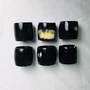 Unique Set 6 Buffalo Horn Napkin Rings Napkin Holders, Table ...