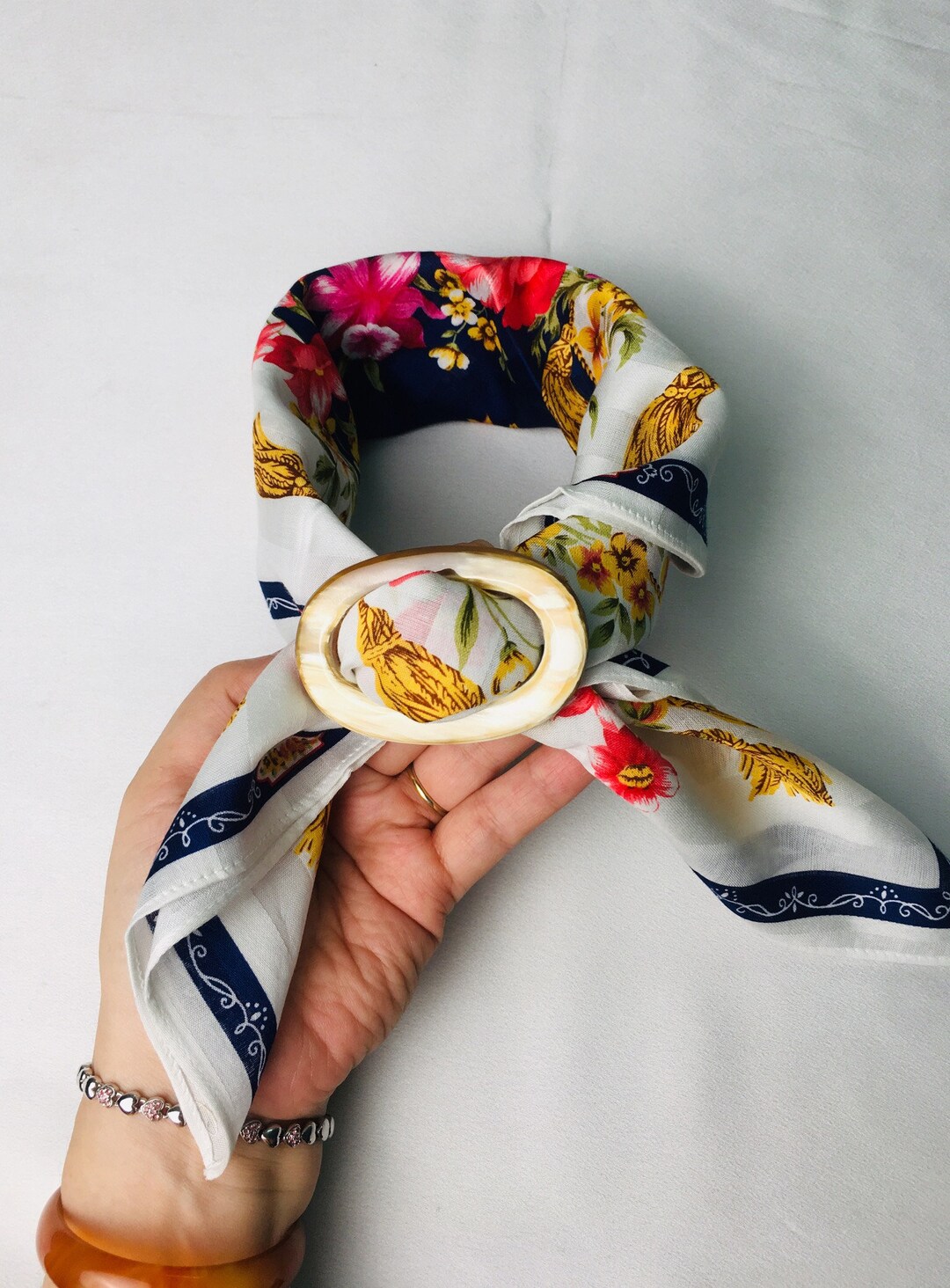 Buffalo Horn Scarf Rings Scarf Clip Scarf Slides for Women Medium Size ...