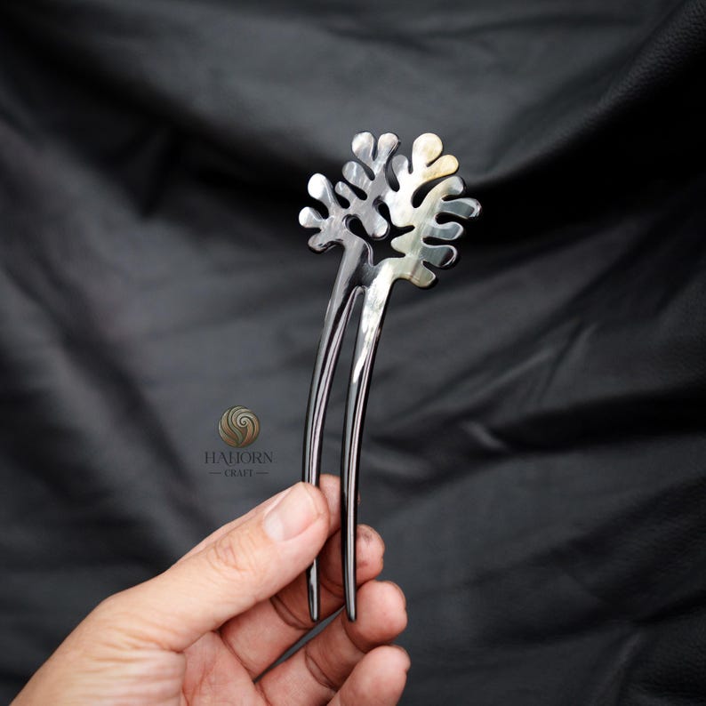 Hahorn - Buffalo Horn Coral Hair Fork - Unique Ocean Inspired - Color ...