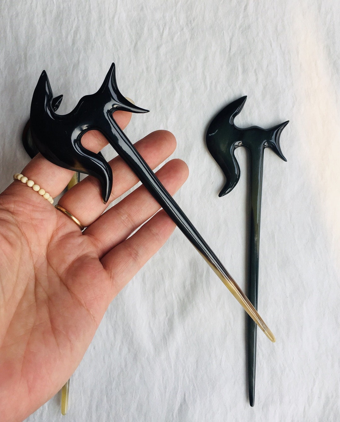 Horn Hair Sticks for Women War Axe Hair Stick for Buns Hair Sticks for ...