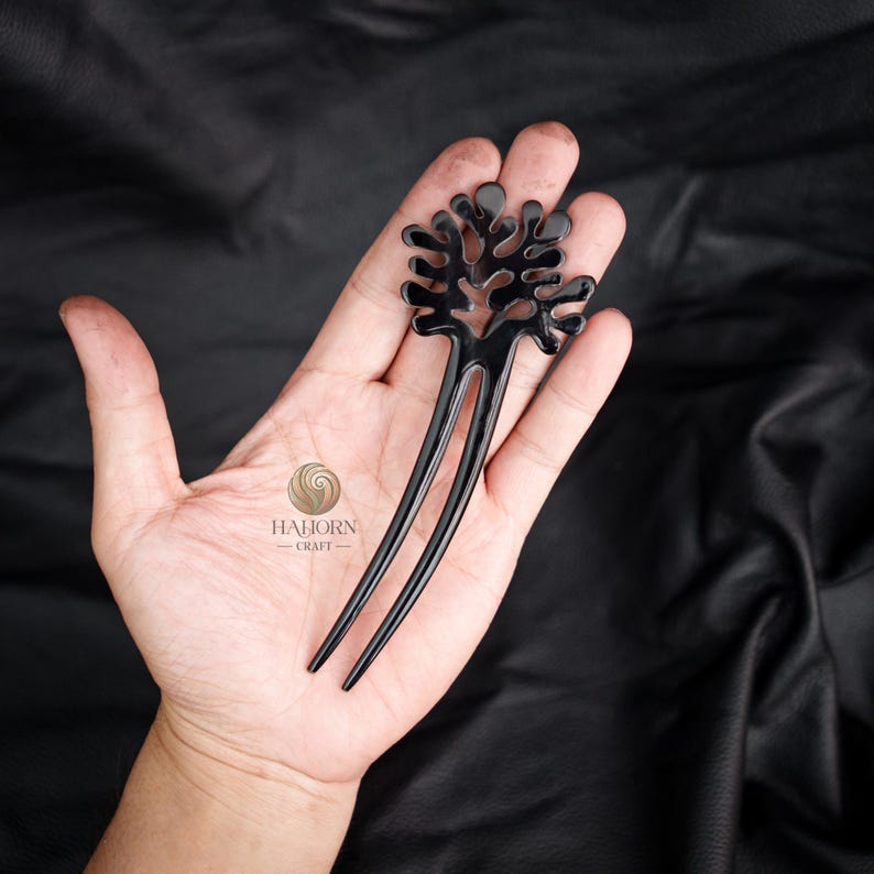 Hahorn - Buffalo Horn Coral Hair Fork - Unique Ocean Inspired - Color ...