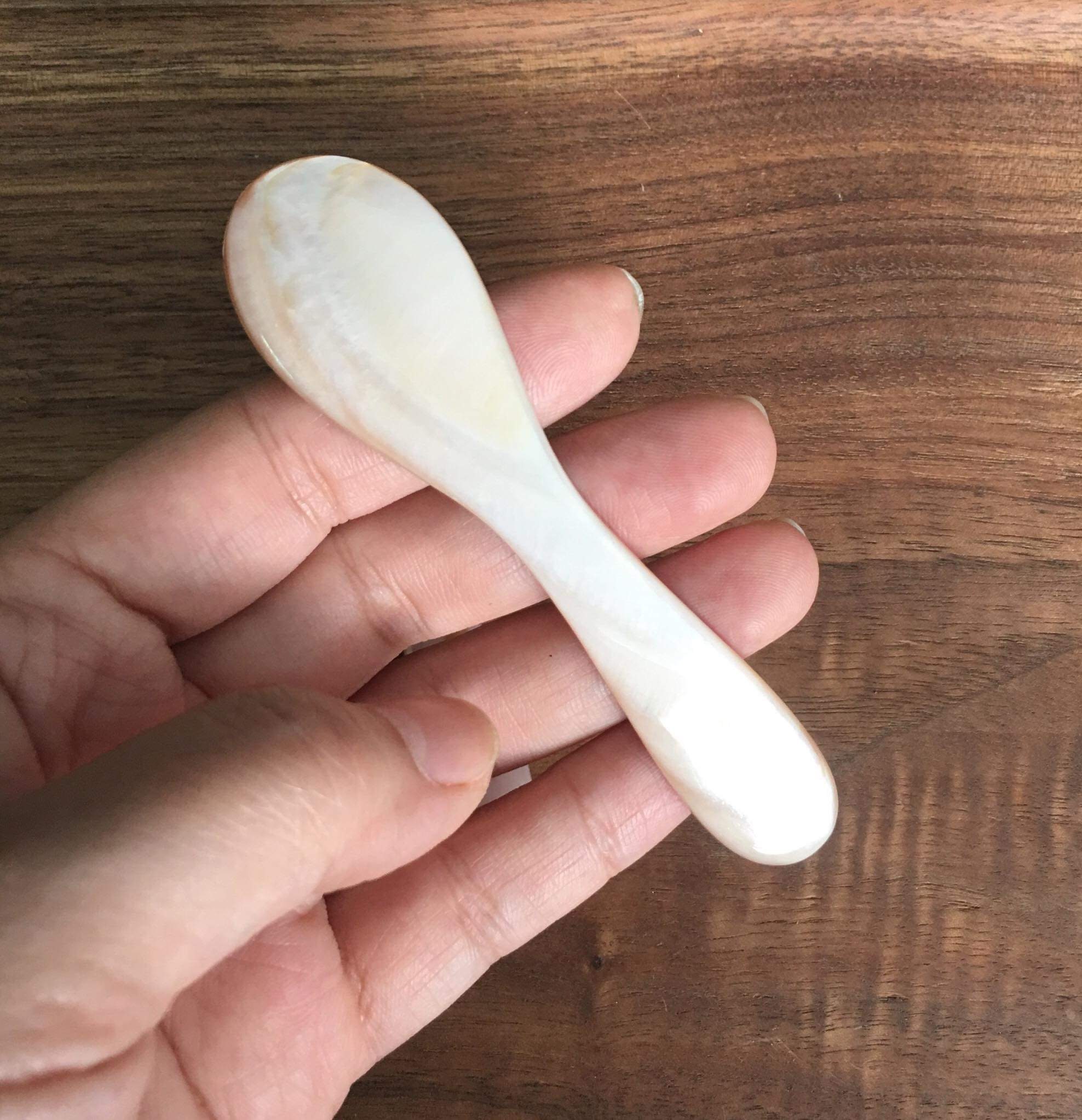 Set 2 Pink MOP Caviar Spoons Mother of Pearl Caviar Spoons Egg - Etsy