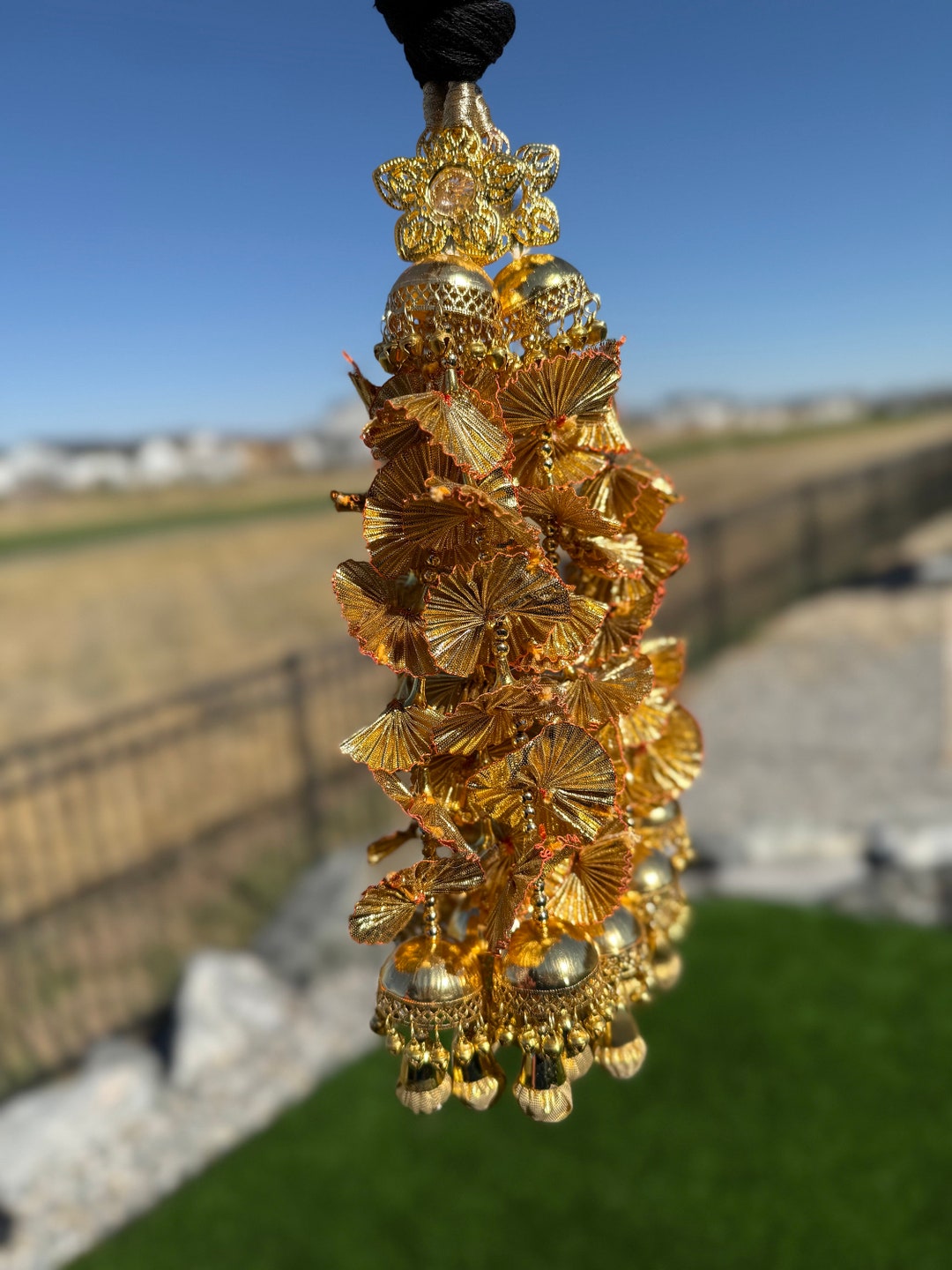 Gold Paranda: Pom Pom Hair Braid Accessory - Etsy