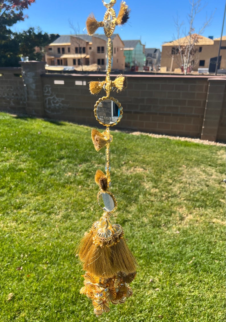 Mirror Parandas/ Long Parandas/ Indian Wedding Accessories/ Golden ...