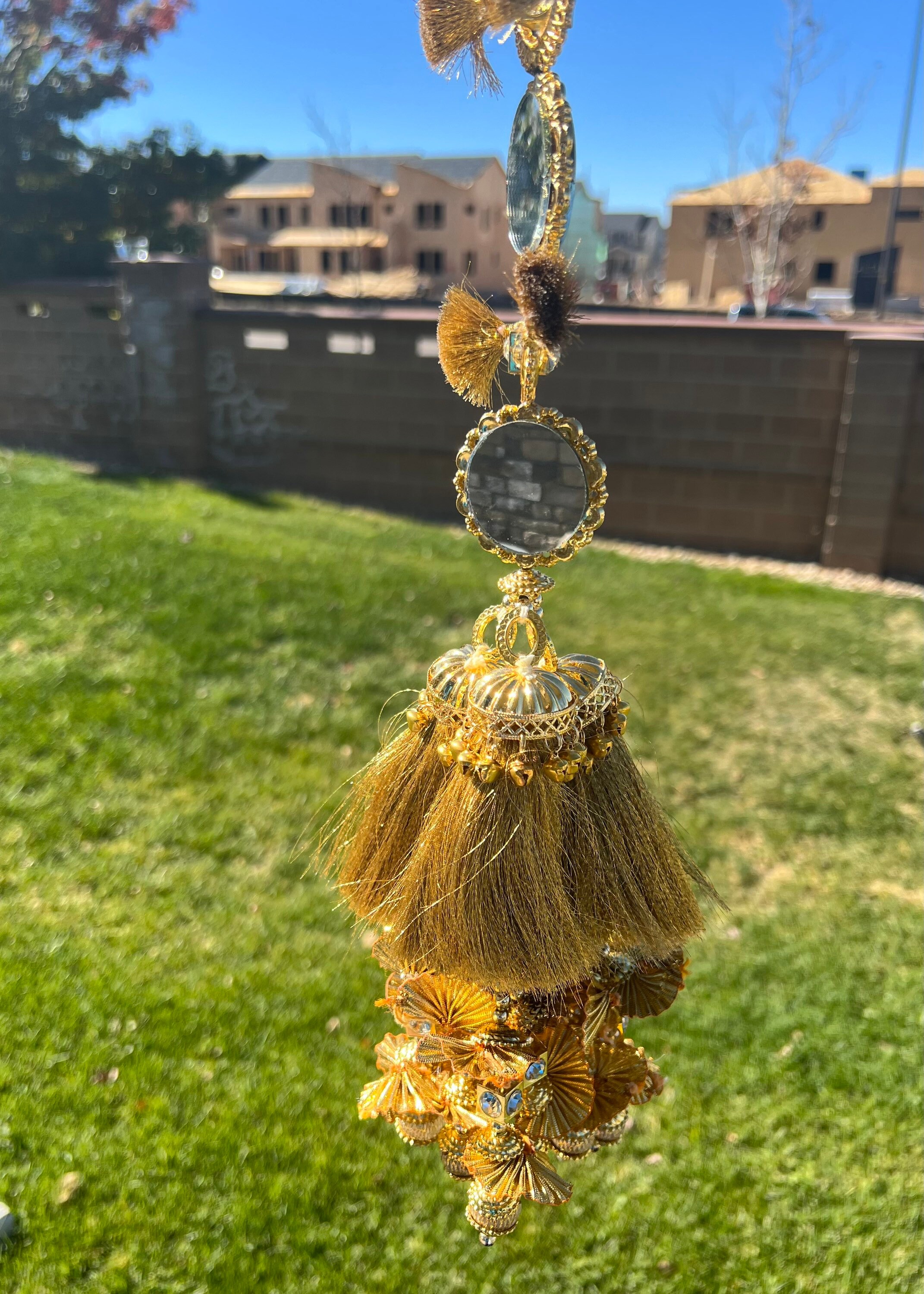 Mirror Parandas/ Long Parandas/ Indian Wedding Accessories/ Golden ...