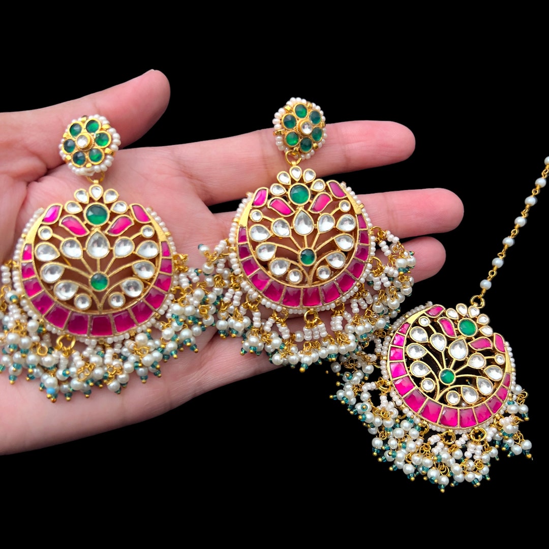 Real Pachi Kundan Multi Tikka Set/ Sabyasachi Inspired Tikka Set ...