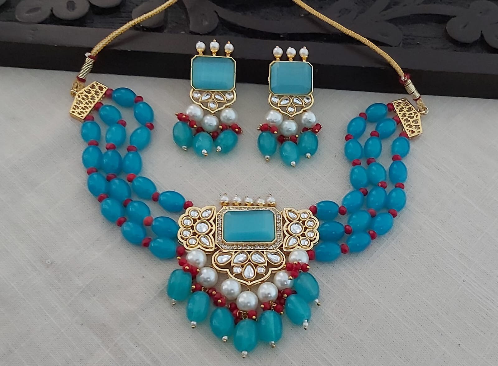 MORE COLORS AVAILABLE/ Indian Jewelry/ Indian Choker Set/ | Etsy