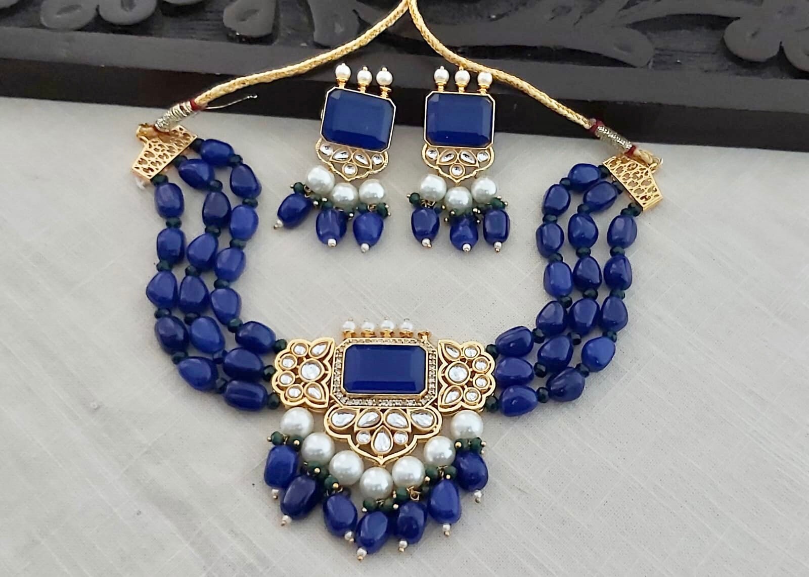 MORE COLORS AVAILABLE/ Indian Jewelry/ Indian Choker Set/ | Etsy