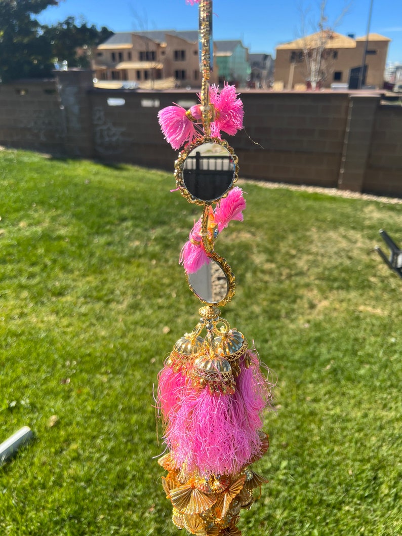 Mirror Parandas/ Long Parandas/ Indian Wedding Accessories/ Golden ...