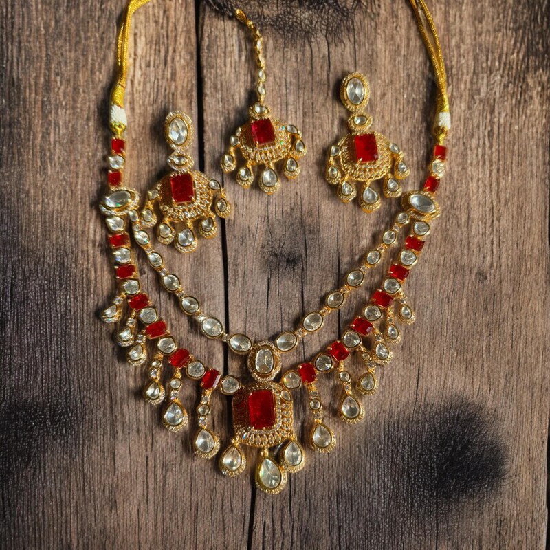 Indian Ruby Necklace - Etsy