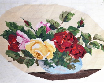 Petit Point Rose - Etsy
