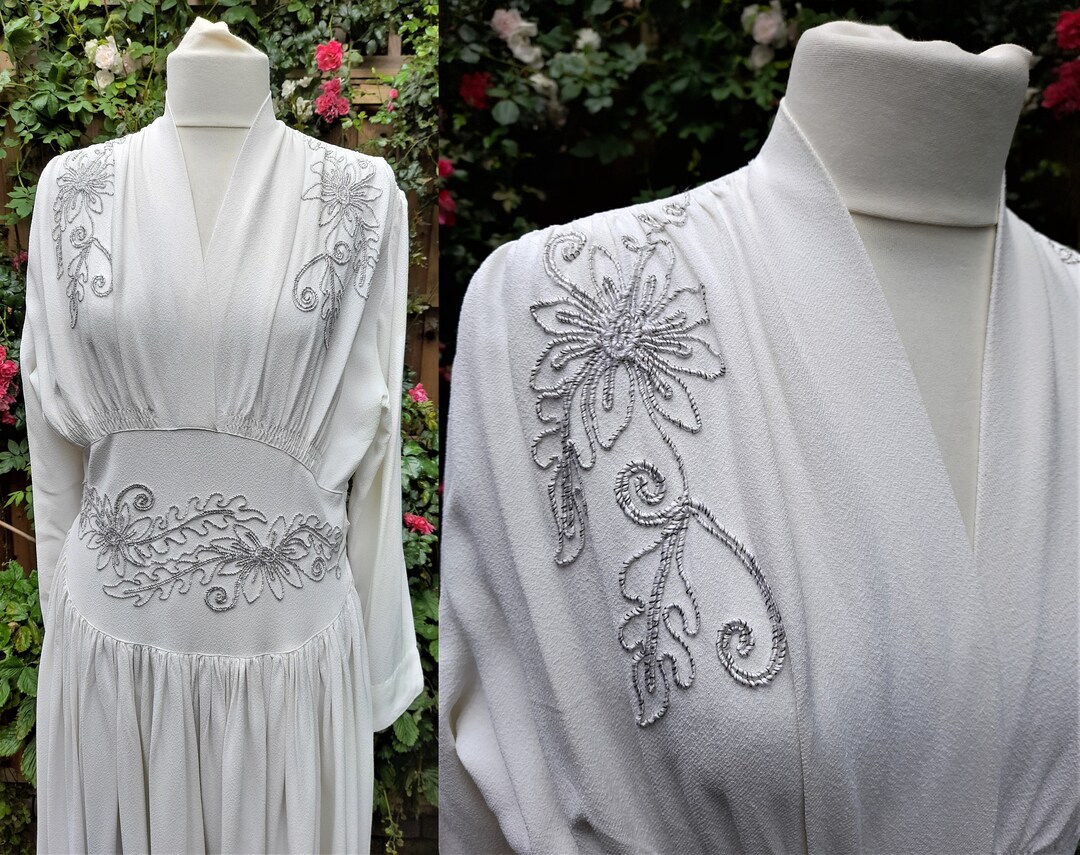 Wedding CC41 1940's Gown Sally Slade Regent Street London Utility Label ...