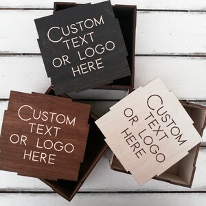 Custom Box With Logo, Wooden Custom Box, Personalized Wood Box ...