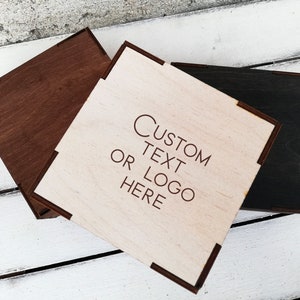 Custom Box With Logo, Wooden Custom Box, Personalized Wood Box ...
