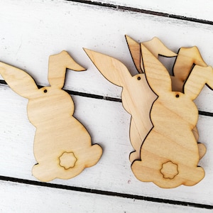Bunny Rabbit Wooden Shapes Craft Supply, Unfinished Wooden Shapes ...