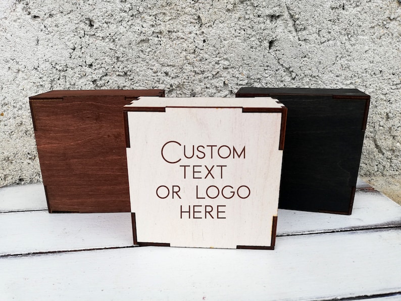 Custom Box With Logo Wooden Custom Box Personalized Wood - Etsy