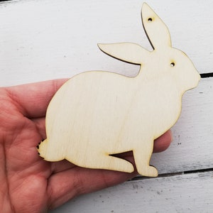 Rabbit, Unfinished Wood Shapes Craft Supply, Rabbit Tags, DIY Ester ...