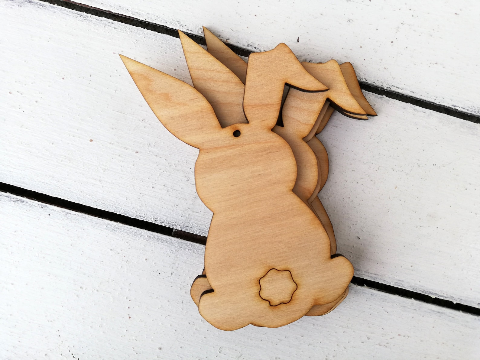 Bunny Rabbit Wooden Shapes Craft Supply Unfinished Wooden | Etsy