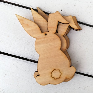 Bunny Rabbit Wooden Shapes Craft Supply, Unfinished Wooden Shapes ...