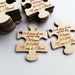 Puzzle Tag, Wooden Puzzle Wedding Favors Box Tag, Rustic Wedding Favor ...