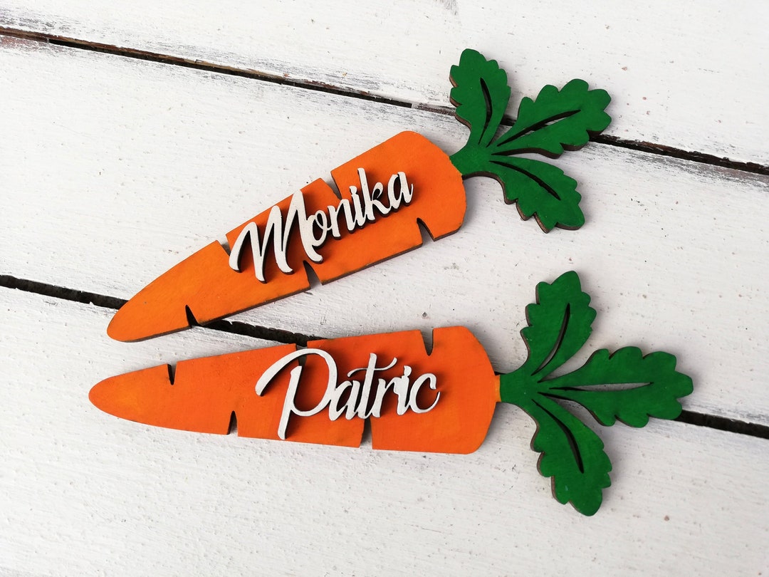 Carrot Tags, Easter Basket Tag, Carrot Place Card, Personalized Carrot ...
