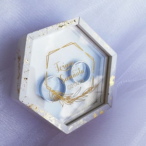 Wedding Ring Box for Ceremony, Silver, Gold or Rose Gold Engraving ...
