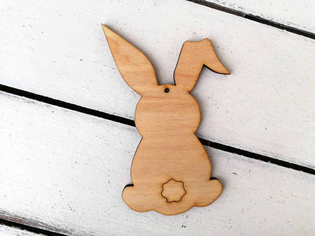 Bunny Rabbit Wooden Shapes Craft Supply, Unfinished Wooden Shapes ...