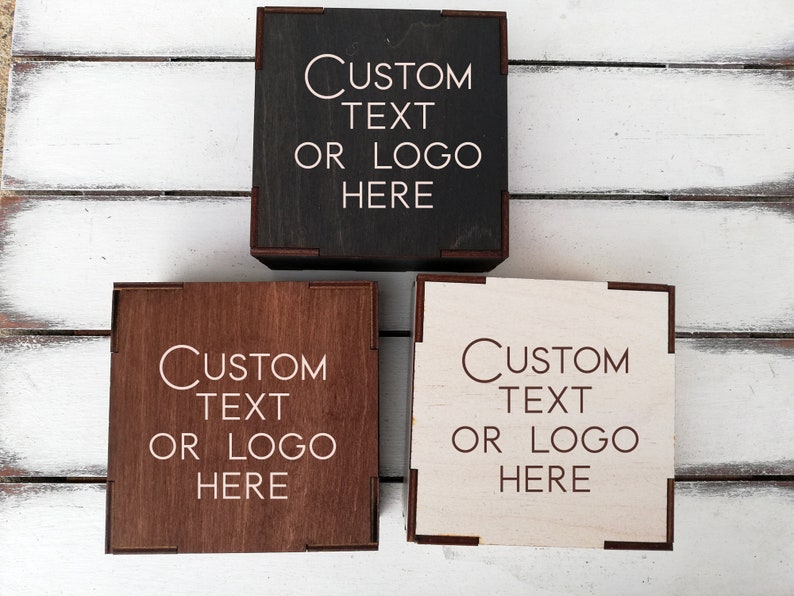 Custom Box With Logo, Wooden Custom Box, Personalized Wood Box ...