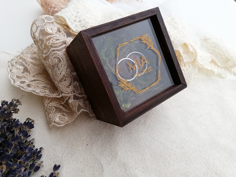 Wooden Wedding Ring Box Ring Holder for Wedding Ceremony - Etsy