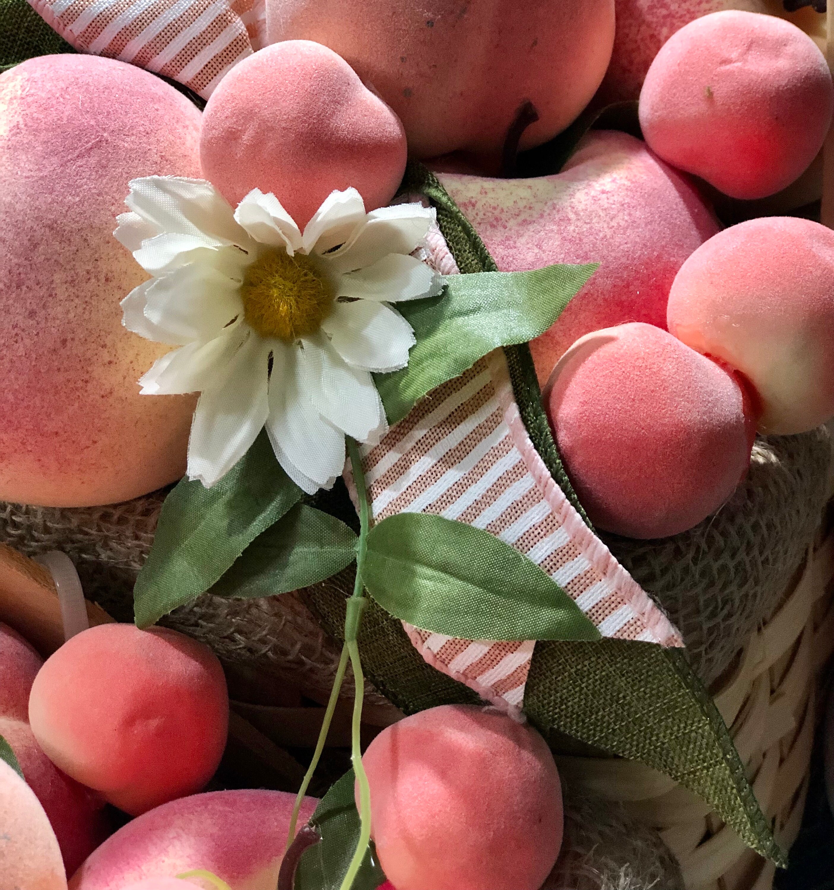 Sweet Peach Wreath, Georgia Peaches, Peaches and Daisy Wreath, Floral ...