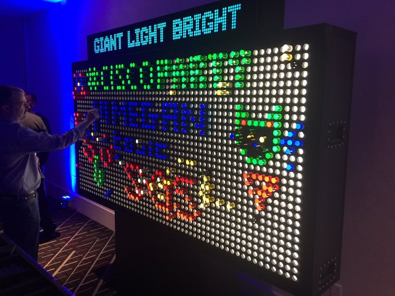 Six Foot Programmable LED Sign - Giant Lite Brite Topper - Control ...