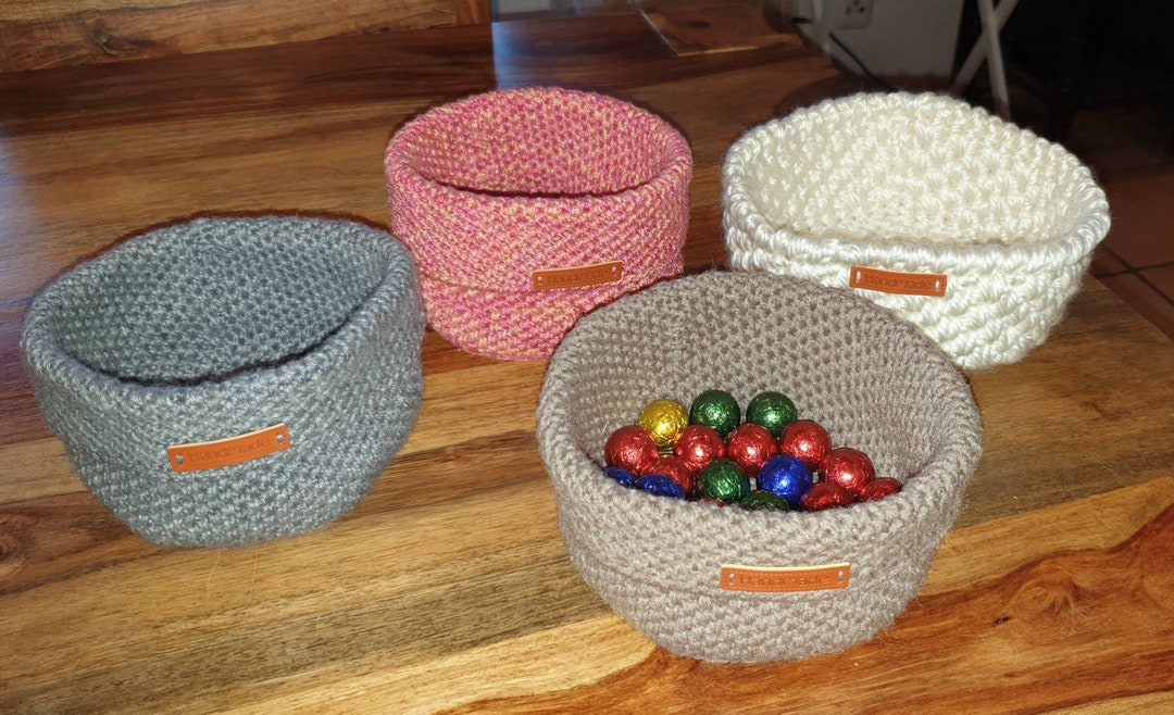 Crocheted Basket Utensil / Storage / Handmade / Decoration / Home ...