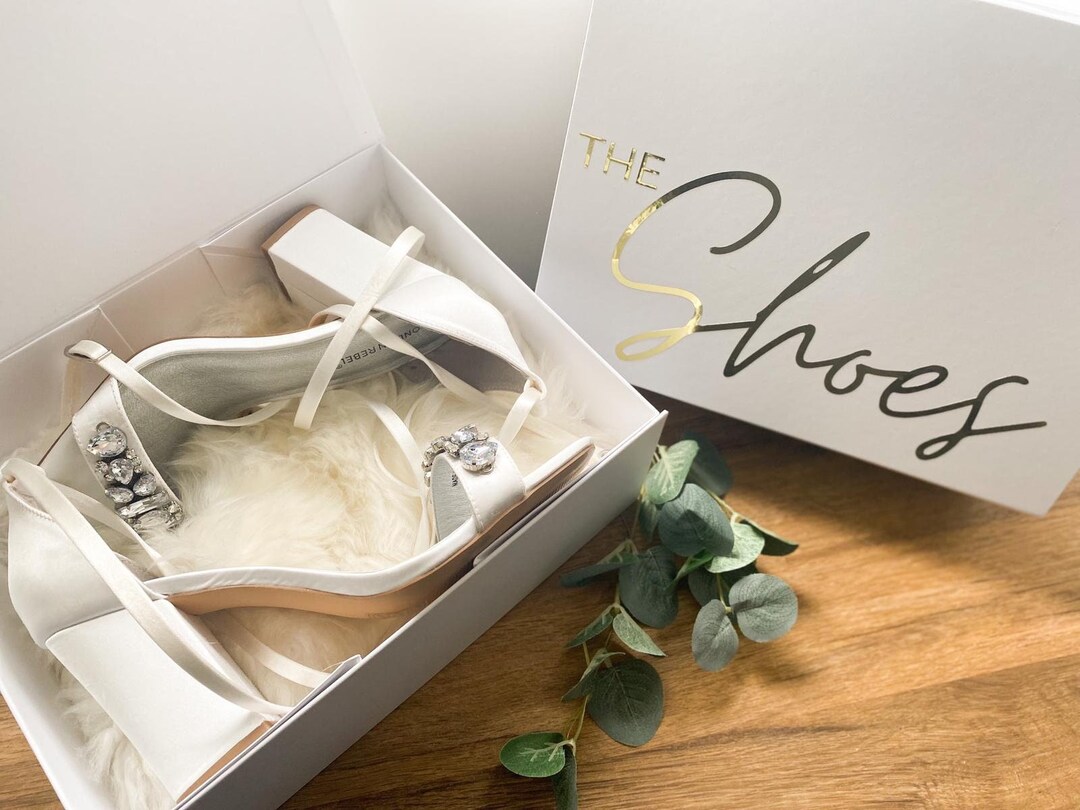 Luxury Wedding Shoes Box | Gift Box With Optional Personalisation and ...