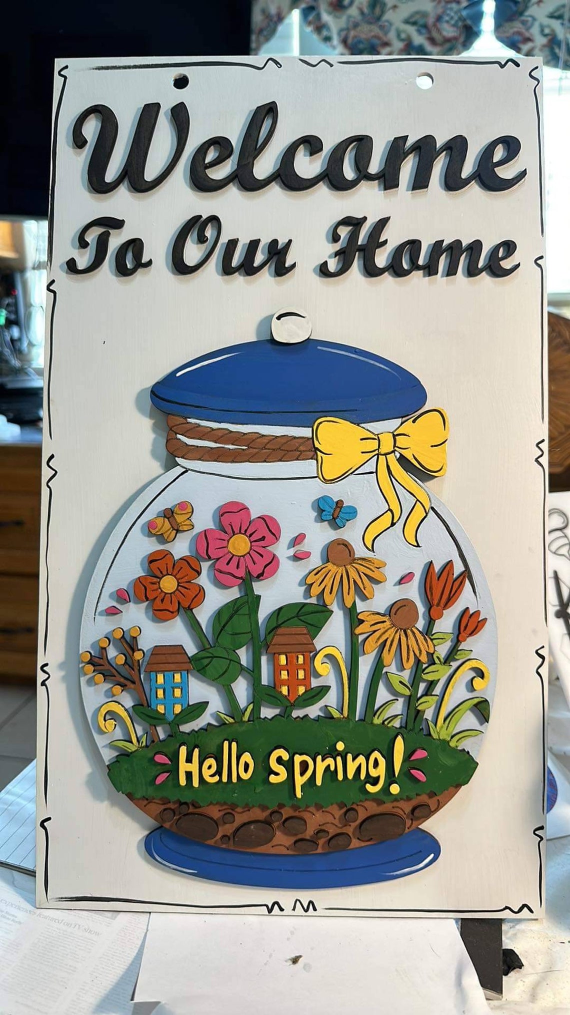 Spring Door Sign Svgspring Season Svg Glowforge Svg Svg - Etsy