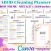 ADHD Cleaning Planner CANVA Editable ADHD Cleaning Planner Cleaning ...