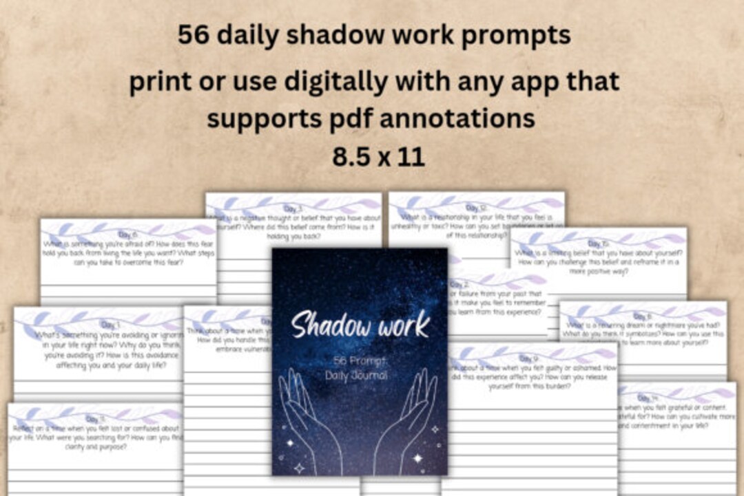 Shadow Work Journal Shadow Journal Prompts Shadow Workbook Prompts ...