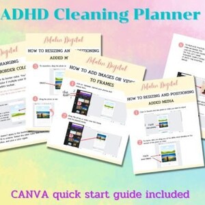 ADHD Cleaning Planner CANVA Editable ADHD Cleaning Planner Cleaning ...