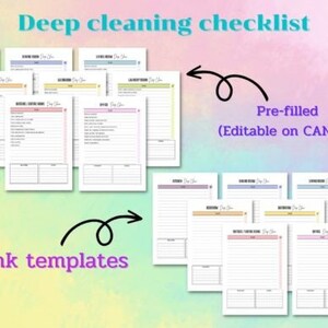 ADHD Cleaning Planner CANVA Editable ADHD Cleaning Planner Cleaning ...